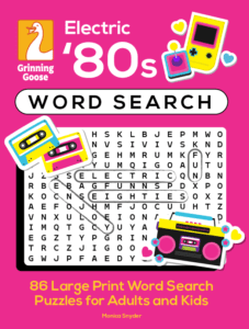 Electric '80s Extra Word Search Puzzles | grinninggoose.com
